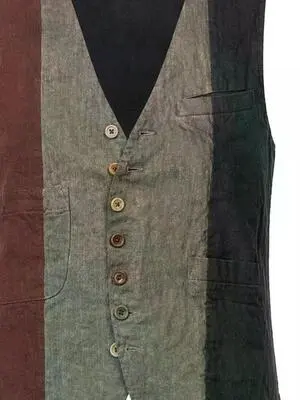 ALEKSANDR MANAMÏS Colour-block Button-up Gilet
