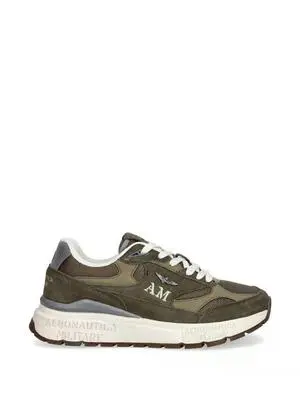 AERONAUTICA MILITARE Panelled Logo Sneakers - Green