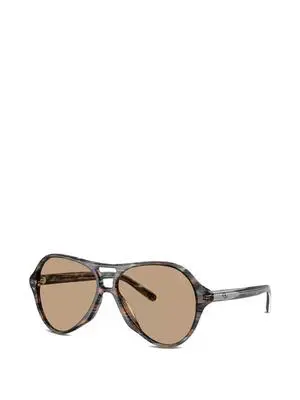 DIESEL® D-logo Pilot Sunglasses