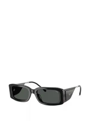 DIESEL® Rectangle Frame Sunglasses With Logo Plaque