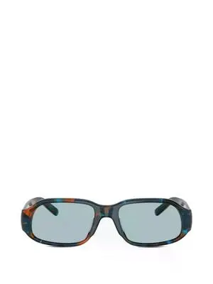 DIESEL® Tortoiseshell-effect Rectangle-frame Sunglasses - Blue