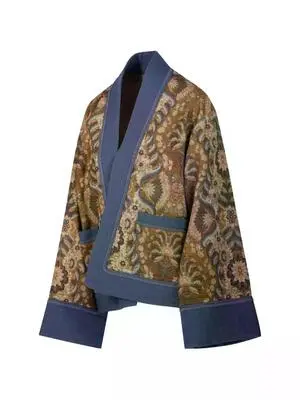 INTO THE EAST Palmette Paisley-print Kimono Jacket