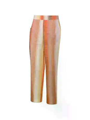 MAPOÉSIE Striped Straight-leg Trousers - Orange