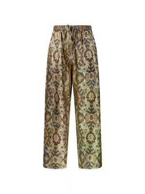 INTO THE EAST Floral Print Drawstring Trousers - Neutrals