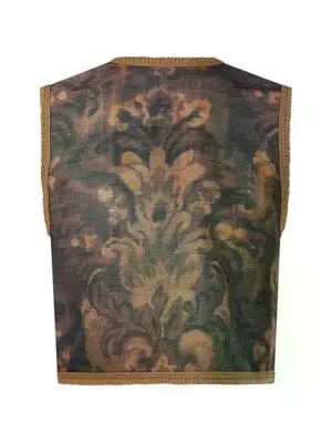 INTO THE EAST Acanthus Braided-trim Vest