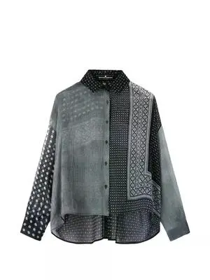 Ermanno Scervino Silk Patchwork Print Shirt