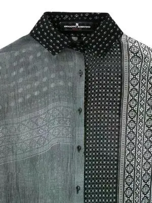 Ermanno Scervino Silk Patchwork Print Shirt