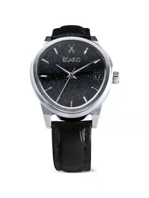ÉGARD Automatic Stainless Steel Watch With Glitter-effect Finish - Black