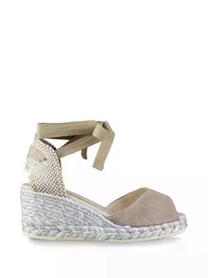 ESPADRILLES Ronny Ankle-tie Wedge - Neutrals