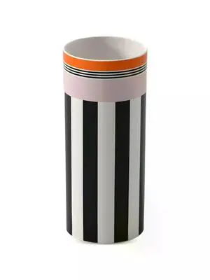 VILLEROY & BOCH Memphis Striped Vase - Black