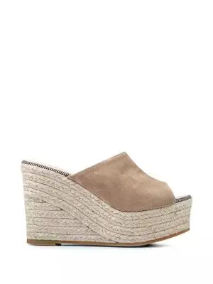 ESPADRILLES Flash Suede Wedge - Neutrals