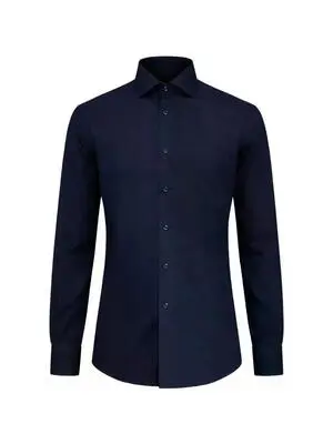 FRANZESE COLLECTION Pointed-collar Long-sleeves Shirt - Blue