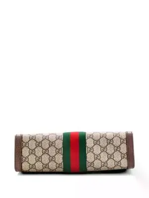 Gucci Ophidia Chain Shoulder Bag Gg Coated Canvas - Brown