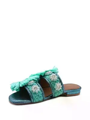 Kurt Geiger Raffia Embellished Sandals