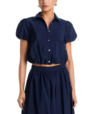 Cinq À Sept Allinae Cropped Shirt