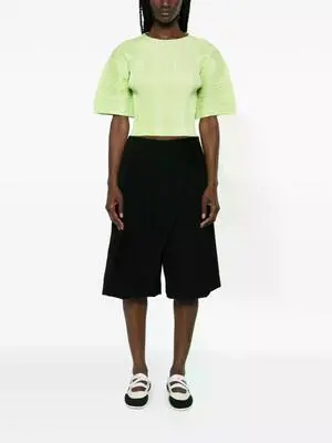 Issey Miyake Pleated Cropped Top
