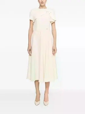 NISSA Ruffled A-line Dress - Neutrals