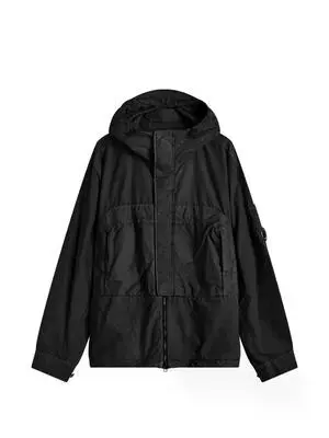 C.P. COMPANY Hooded Jacket With Lens Detail - Black