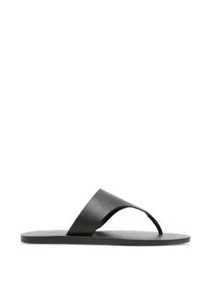Manebí Leather Thong-strap Sandals - Black