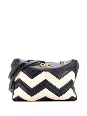 Gucci Gg Marmont Matelassé Leather Chain Shoulder Bag - Black