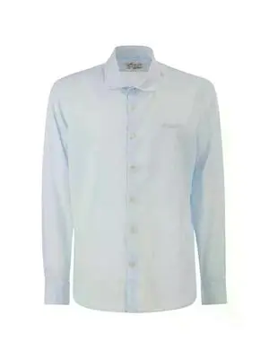 MC2 SAINT BARTH Embroidered-logo Shirt - Blue