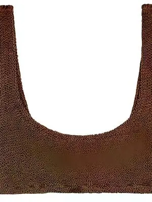 MC2 SAINT BARTH Naima Elise Crinkle-effect Bikini Top - Brown