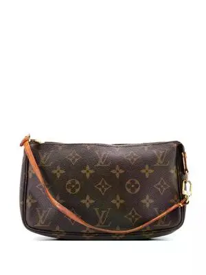 LOUIS VUITTON Pochette Accessoires Monogram Canvas Clutch Bag - Brown