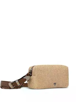 Pinko Love Birds Shoulder Bag - Neutrals