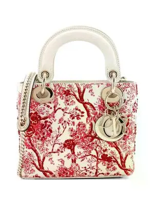 Dior Lady Chain Bag Embroidered Calfskin Mini Satchel - Multicolour