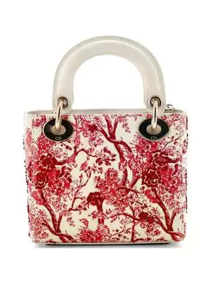 Dior Lady Chain Bag Embroidered Calfskin Mini Satchel - Multicolour