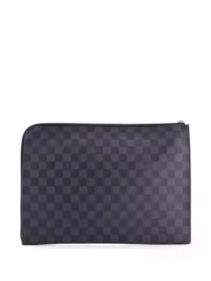 LOUIS VUITTON Damier Graphite Pochette Jour Gm Clutch Bag - Black