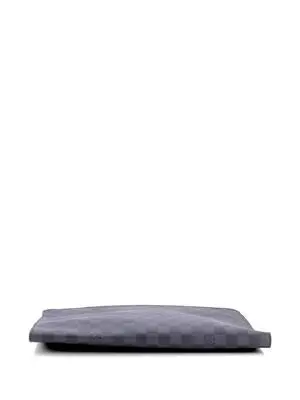 LOUIS VUITTON Damier Graphite Pochette Jour Gm Clutch Bag - Black