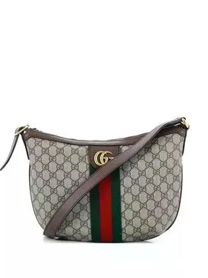 Gucci Ophidia Half Moon Hobo Bag - Brown