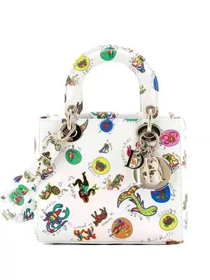 Dior Lady Bag Printed Leather Small Satchel - Multicolour