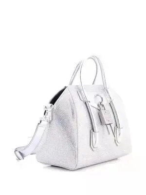Givenchy Antigona Lock Bag Crystal Embellished Satin Mini Satchel