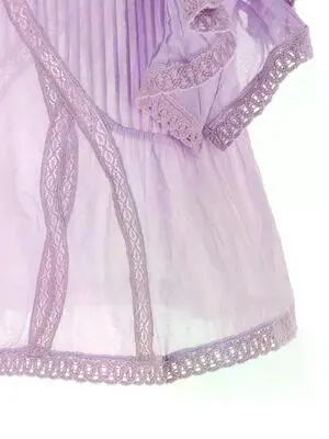 Farm Rio Openwork Pleated Blouse