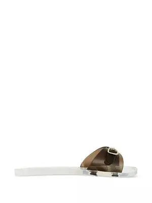 ANCIENT GREEK SANDALS Filia Jelly Buckle Slides - White