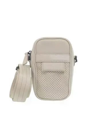 Bottega Veneta Perforated Calfskin Leggero Crossbody Bag - White