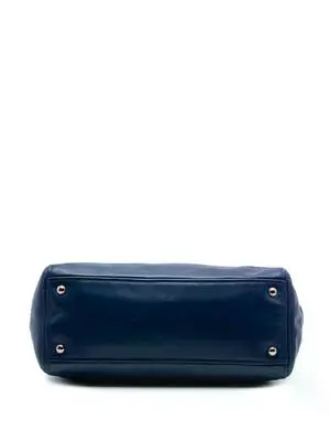 Prada Soft Calf Double Zip Convertible Tote Satchel