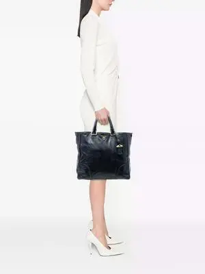 Prada Vitello Shine Convertible Tote Satchel