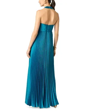 Aidan Mattox Charmeuse Pleated Gown
