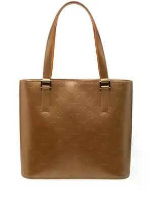 LOUIS VUITTON Monogram Mat Stockton Tote Bag - Gold