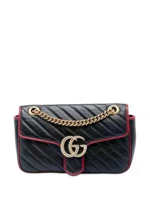 Gucci Gg Marmont Shoulder Bag - Black