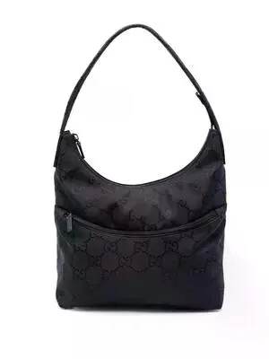 Gucci Gg Nylon Shoulder Bag - Black