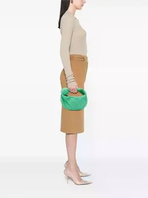 Bottega Veneta Mini Nappa Intrecciato Jodie Hobo Bag - Green
