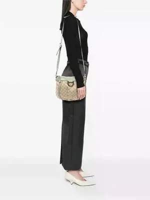 Gucci Gg Canvas Abbey D Ring Crossbody Bag - Green