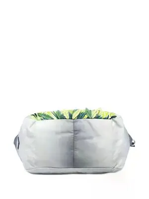 Prada Tessuto City And Jungle Print Tote Satchel - Grey