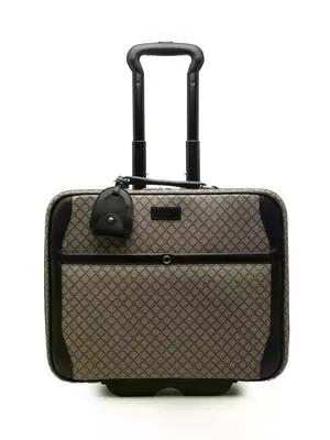 Gucci Diamante Coated Canvas Carry-on Trolley Bag - Black