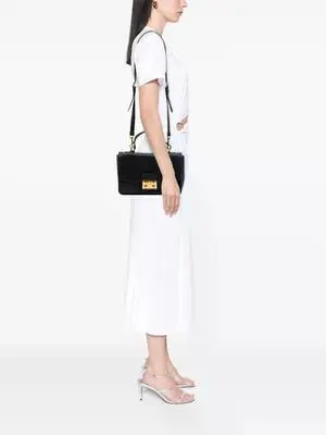 Miu Miu Madras Flap Satchel - Black