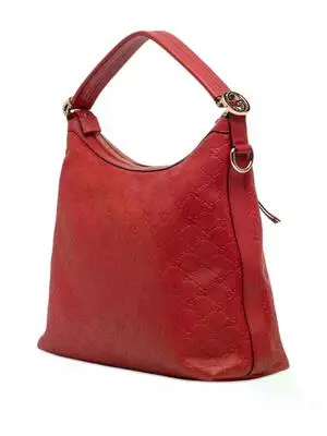 Gucci Embossed Leather Hobo Satchel